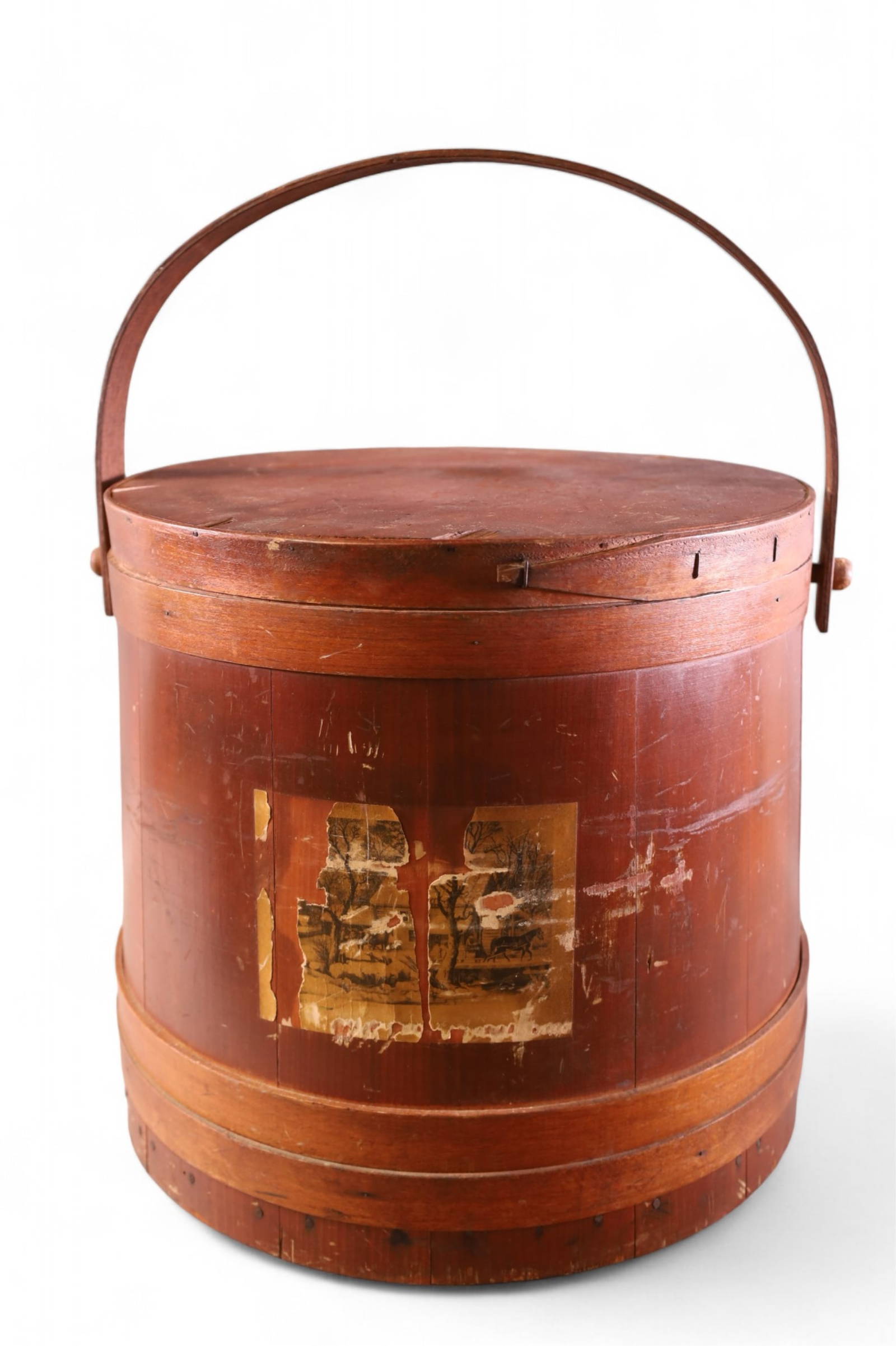 Large Antique Lidded Firkin Auction