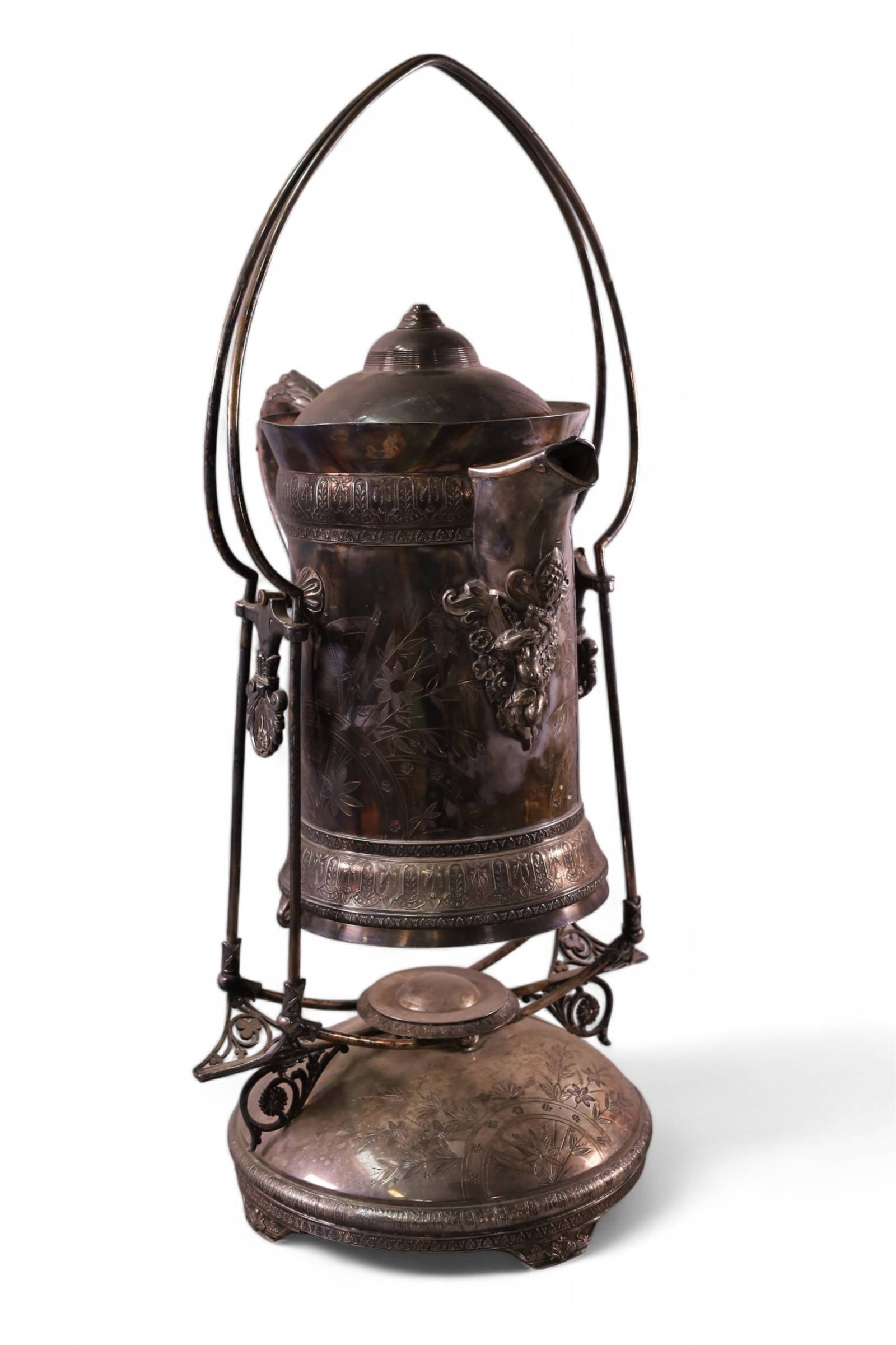 Victorian Silverplated Tipping Kettle Auction