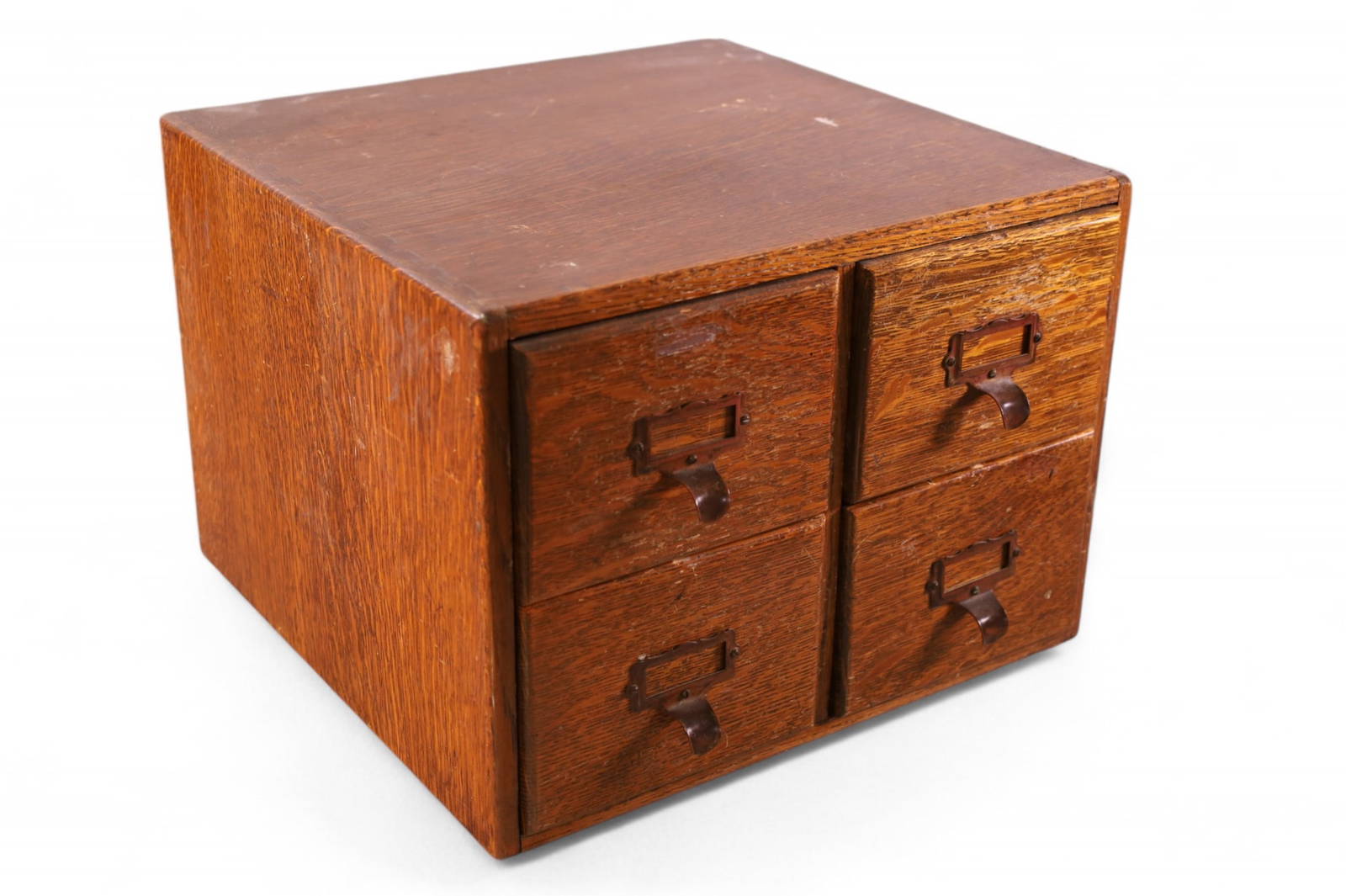 American Oak Table Top File Auction