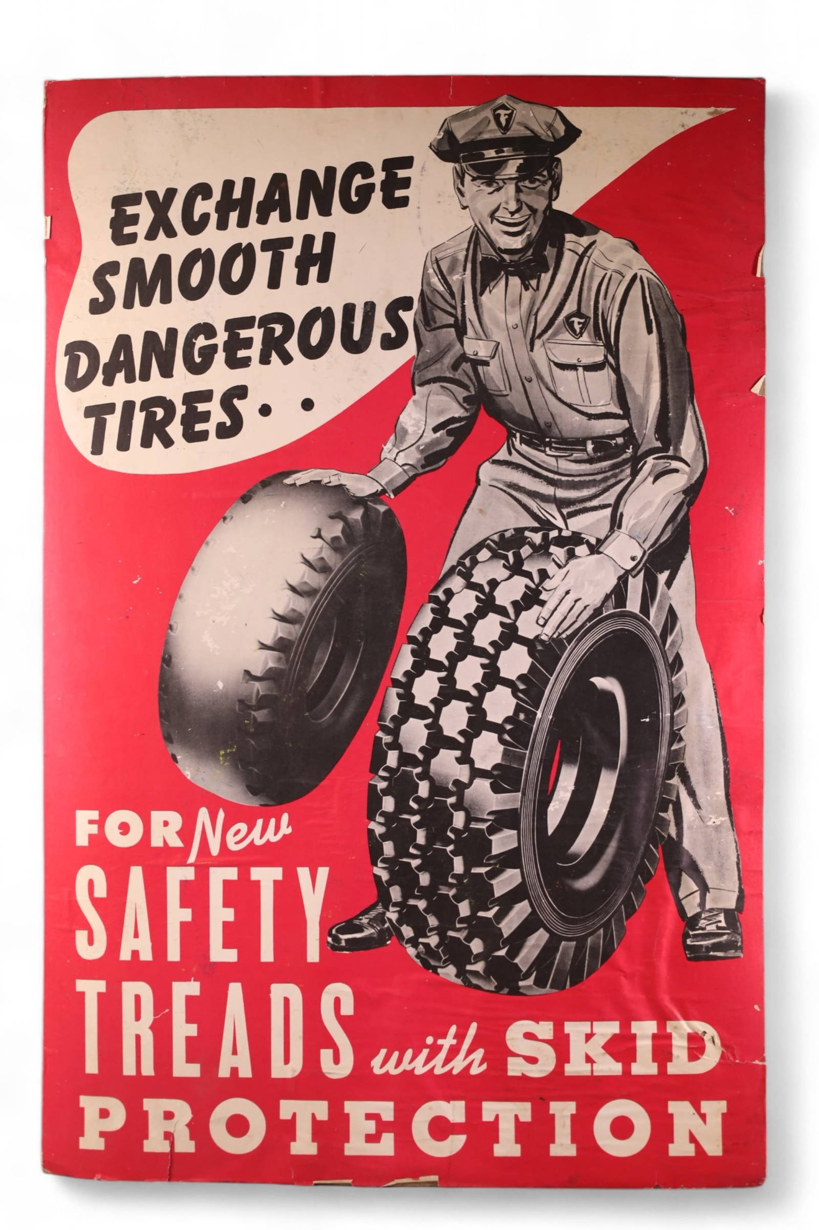 Cardboard Tire Advertisement Auction