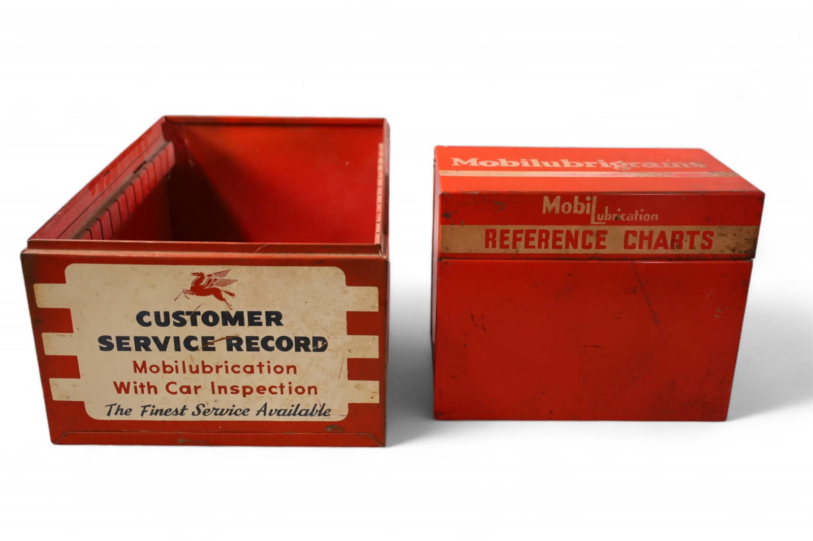 2 Card File Boxes Auction