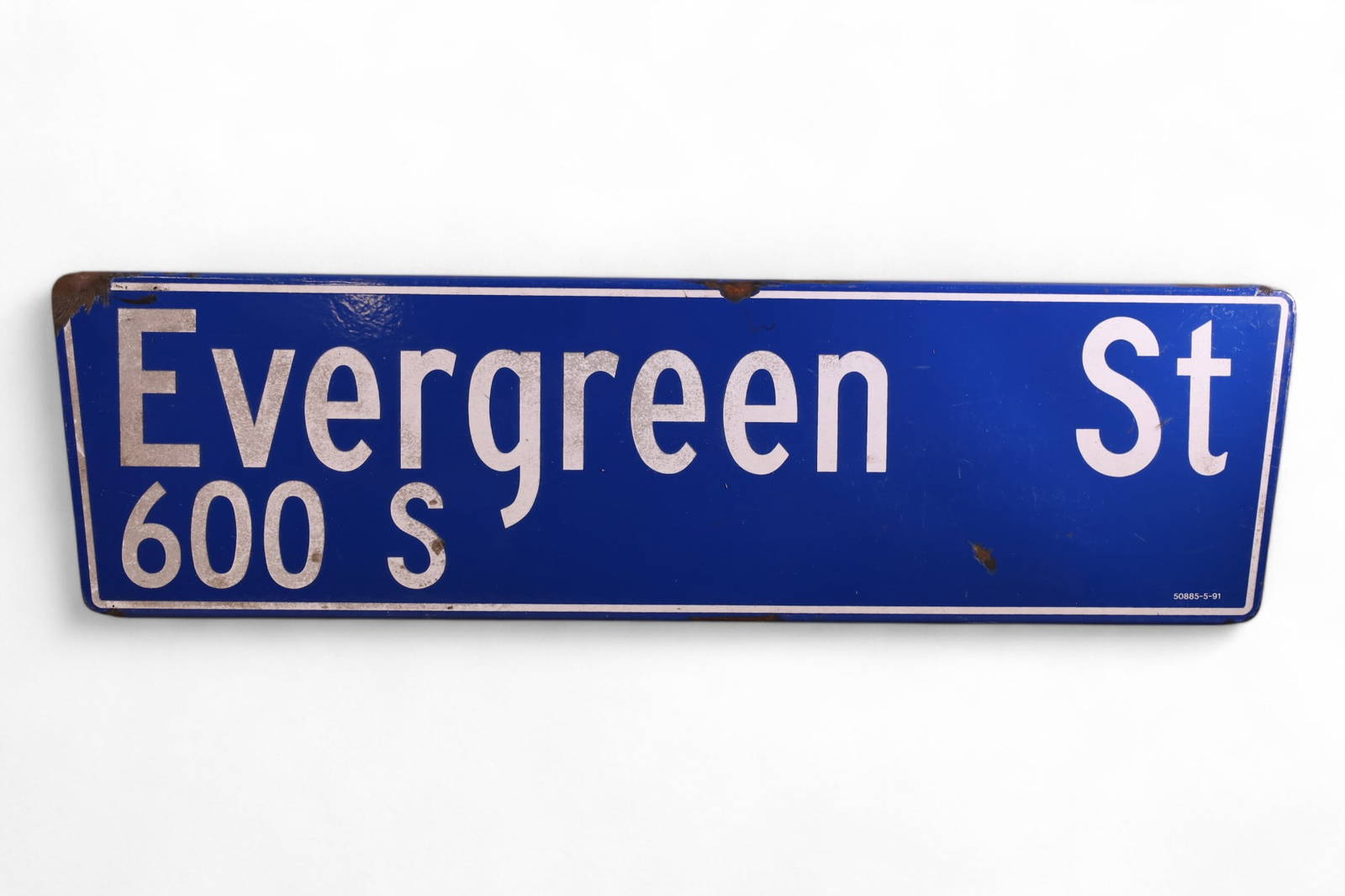 Evergreen Street Porcelain Street Sign Auction
