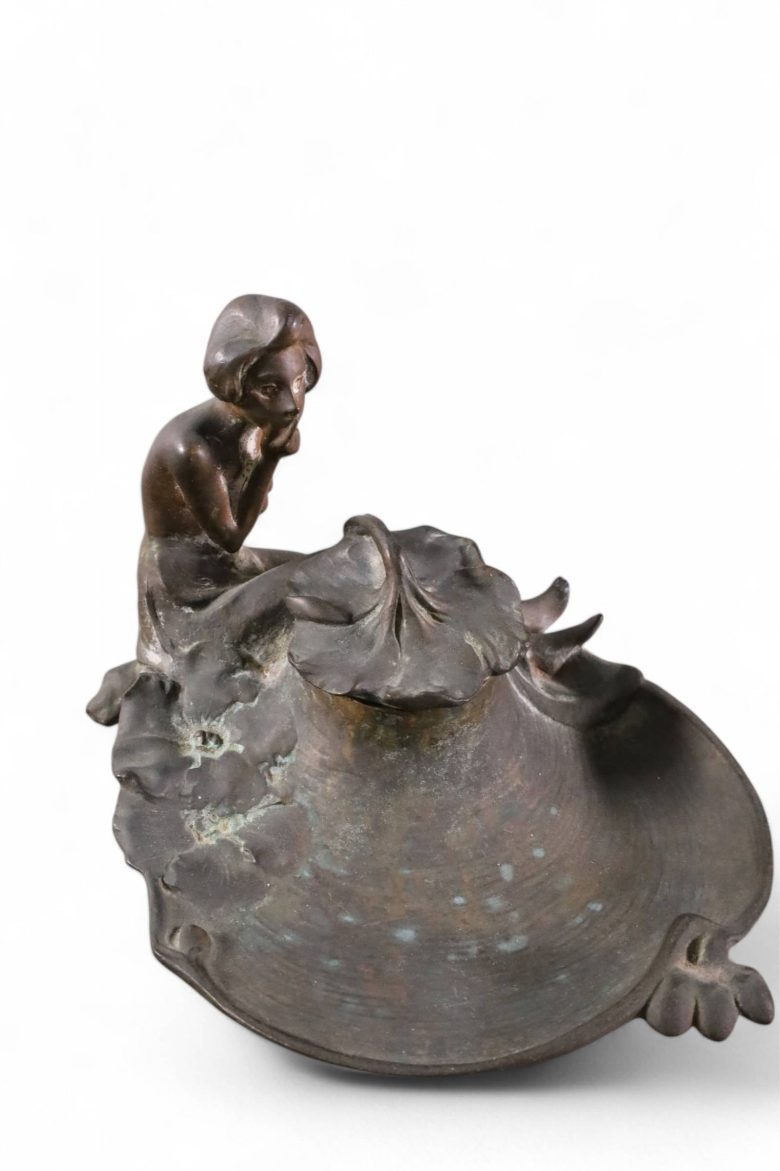 Art Nouveau Lady Inkwell Auction