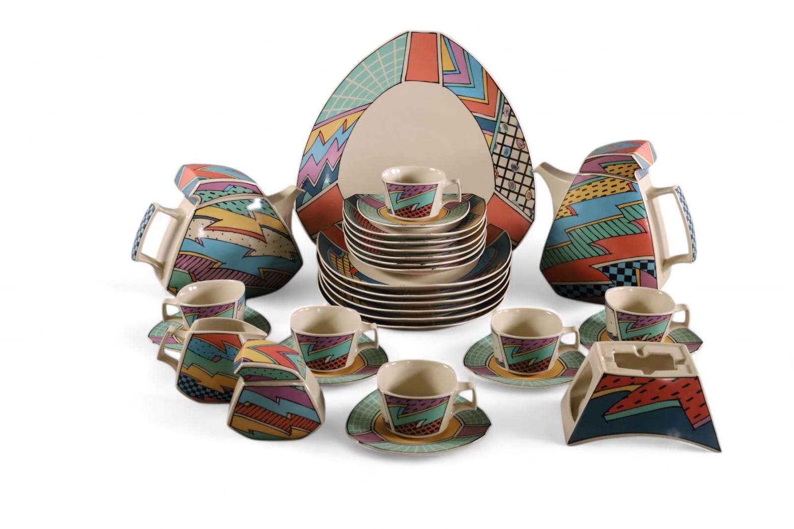 24 Piece Rosenthal "flash" Dish Set Auction