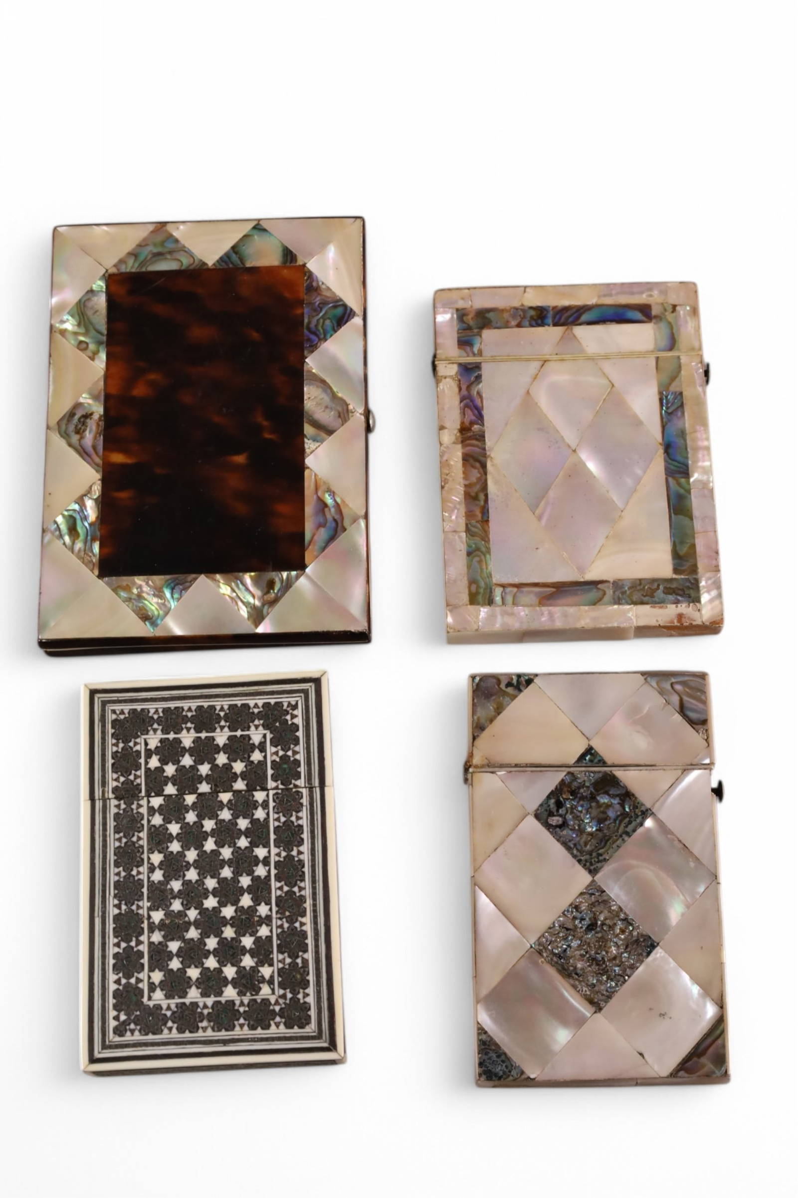 4 Victorian Calling Card Holders Auction