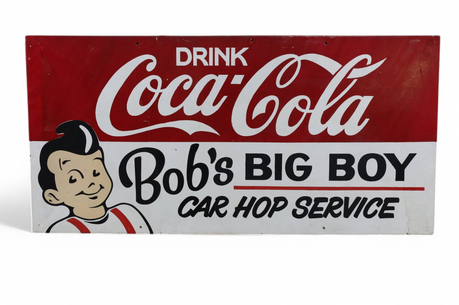 Coca Cola Bob's Big Boy Metal Sign Auction