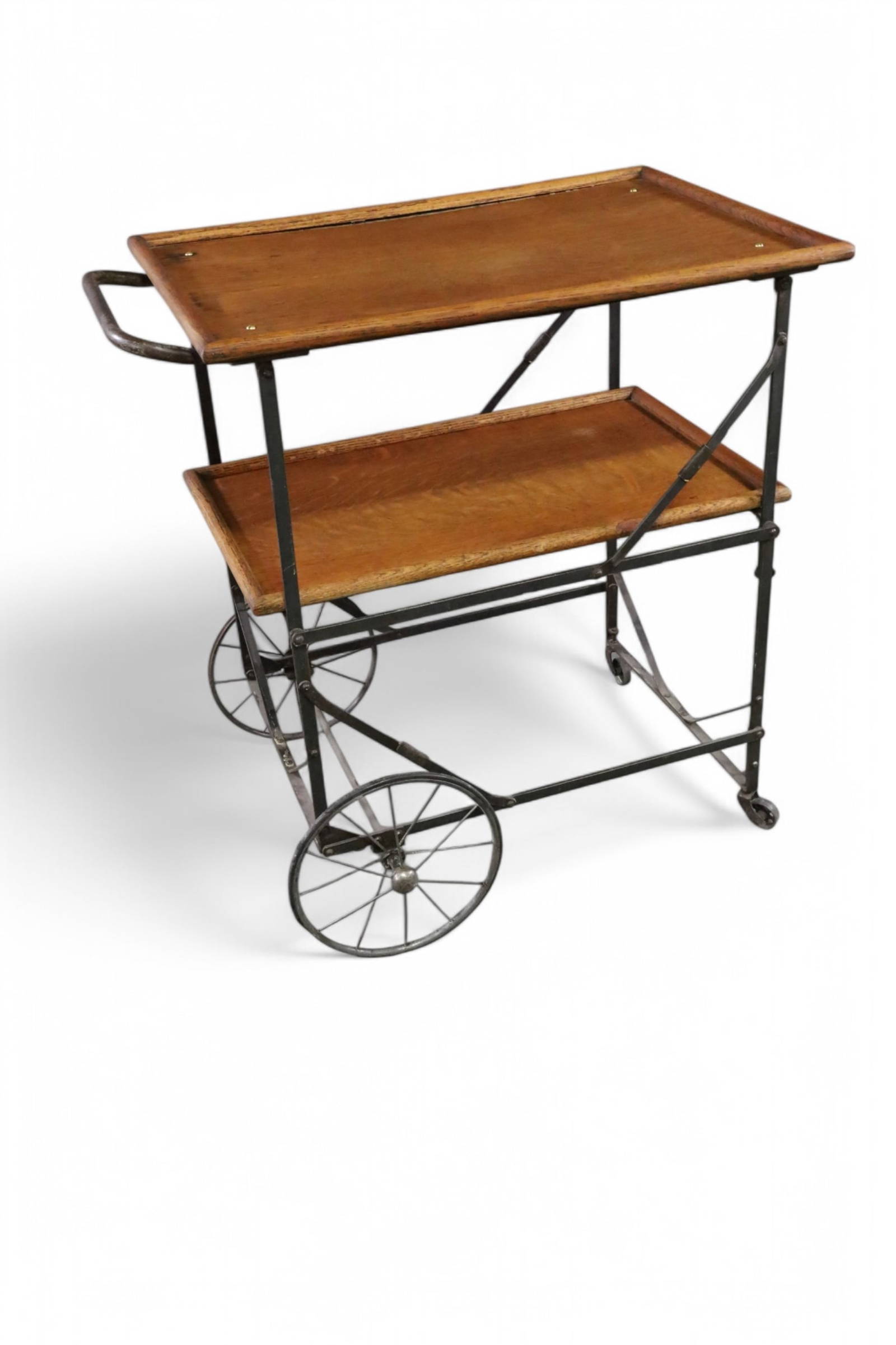 French Oak Tea Cart Auction
