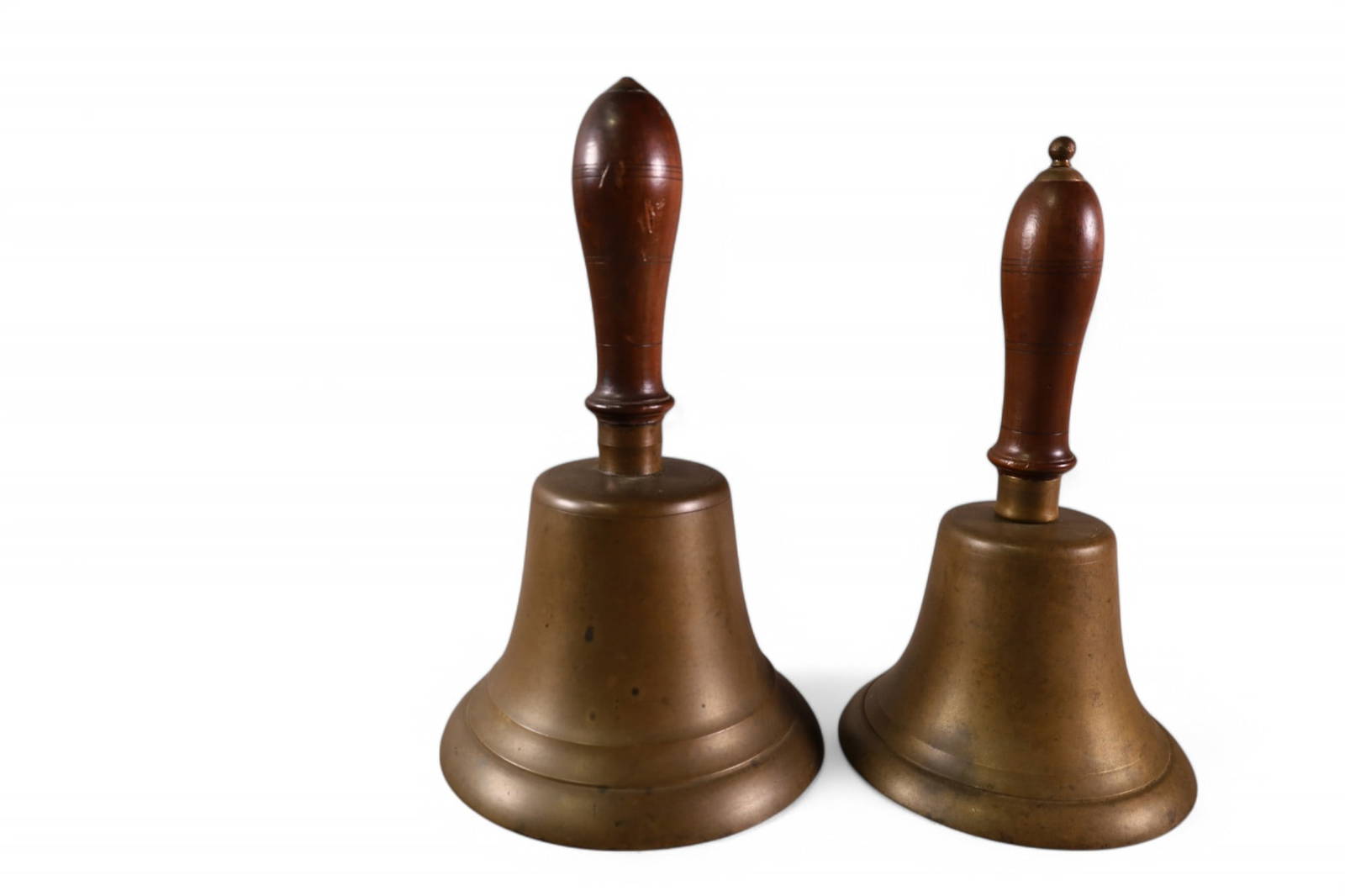 2 Large Antique Farm Dinner Bells Auction