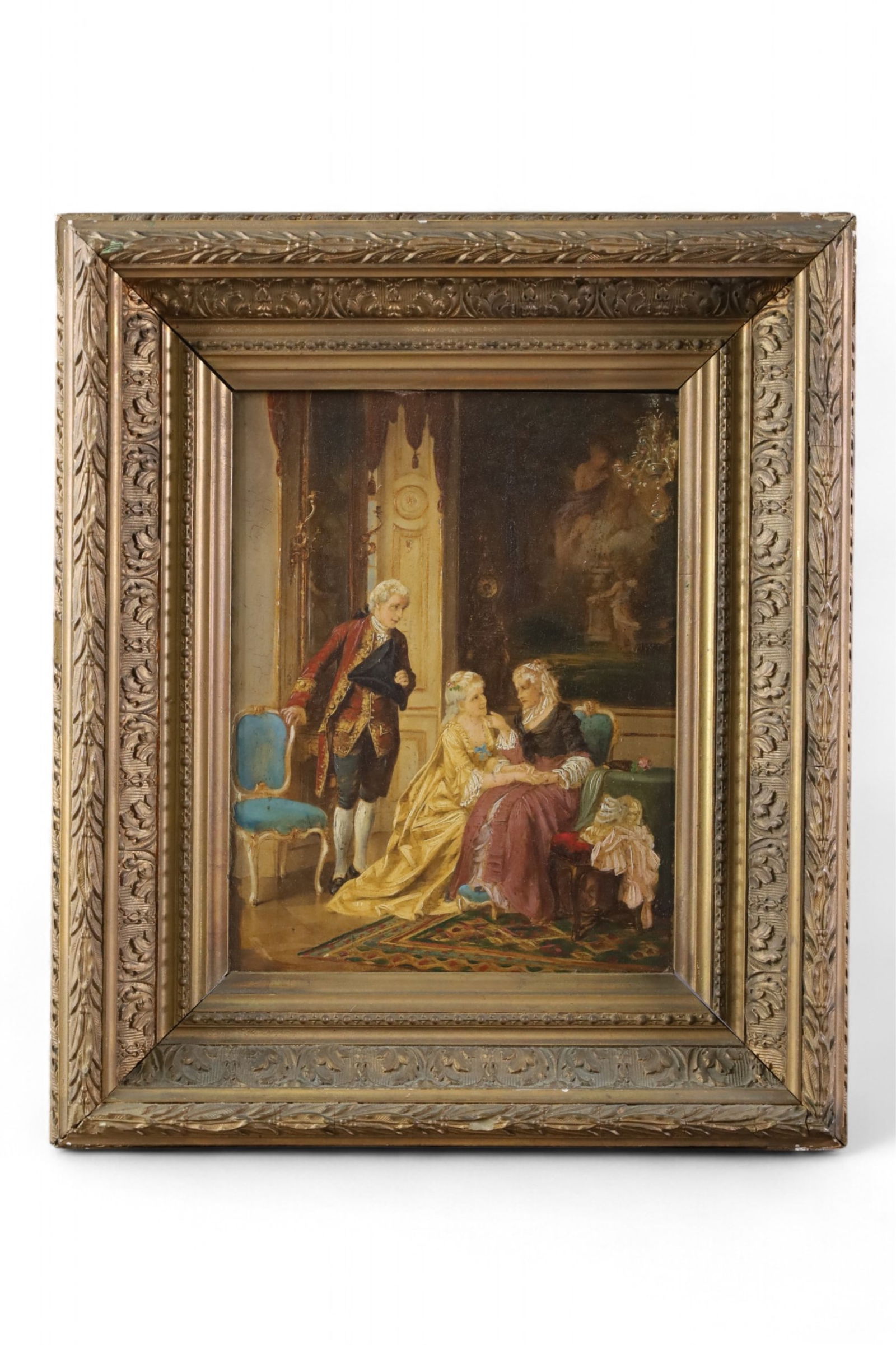 French Parlor Scene Painting Auction