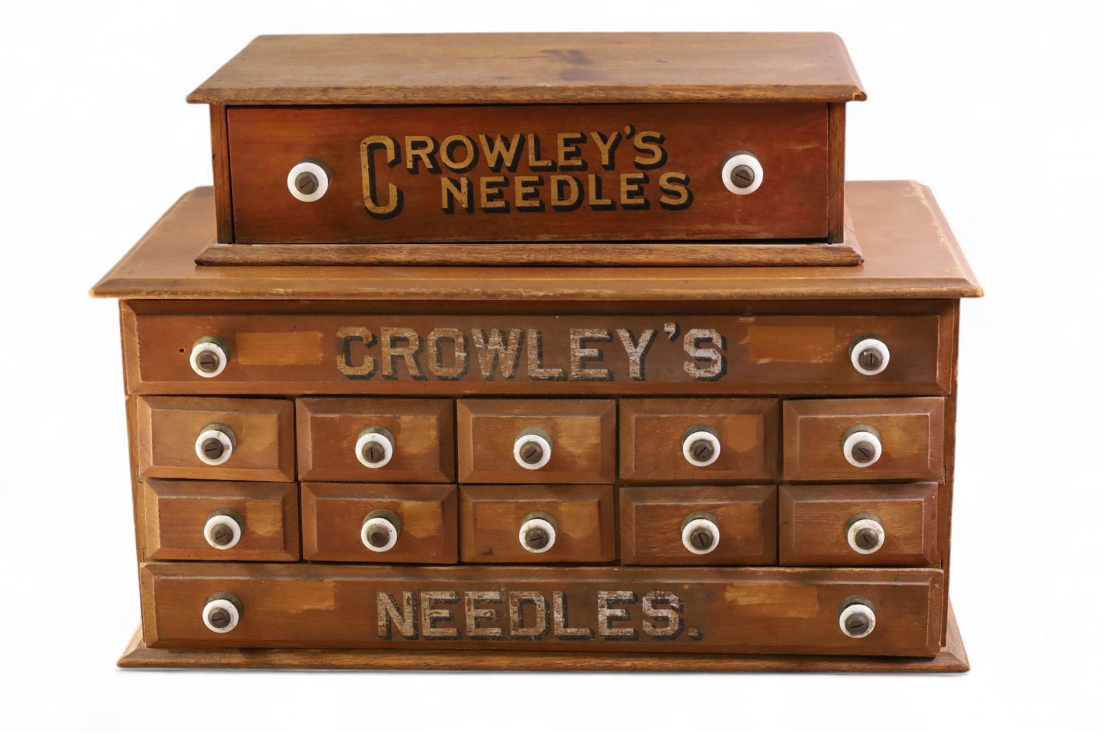 2 Crowley's Needle Cabinets Auction
