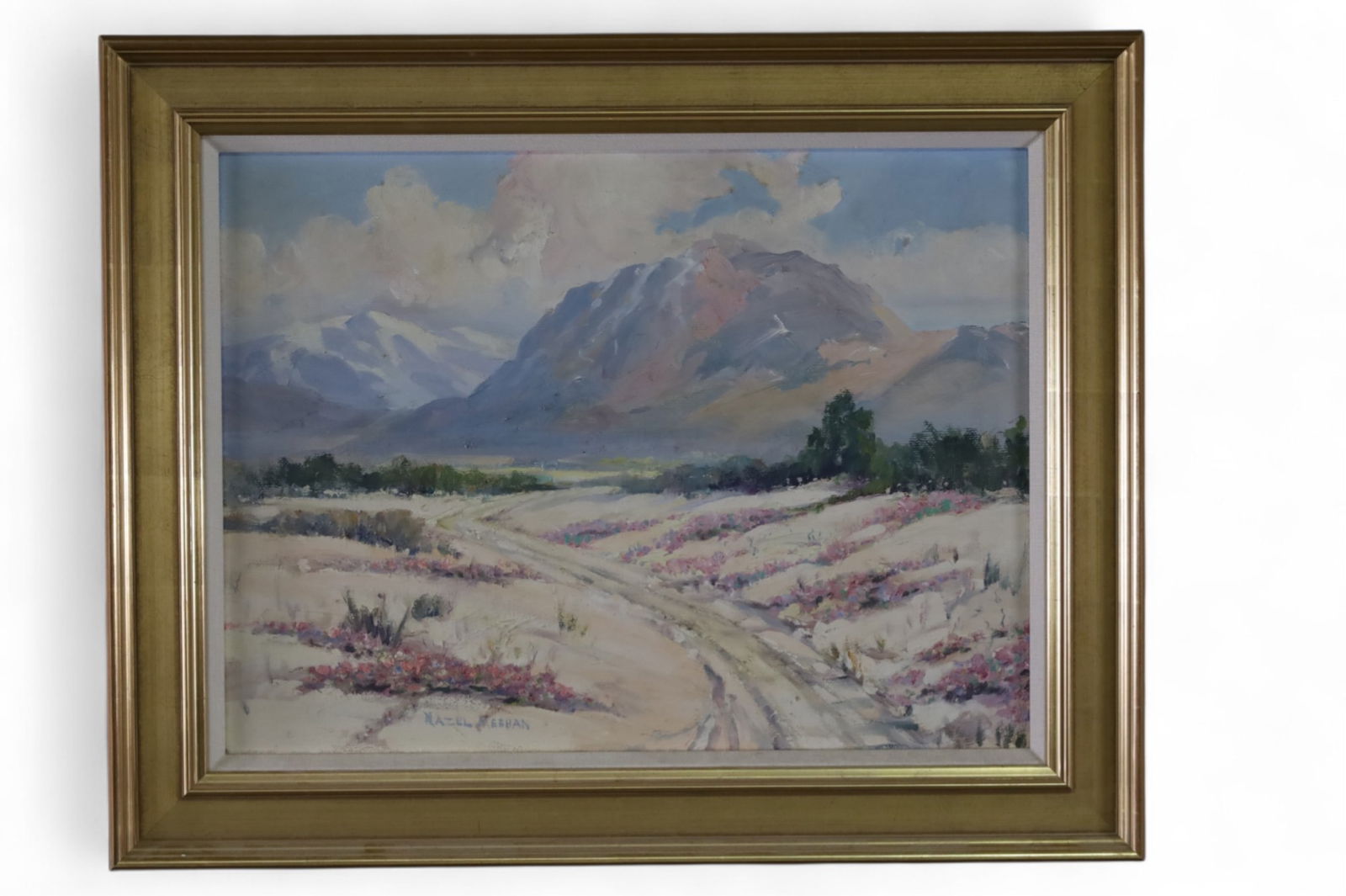 Hazel Meehan Desert Landscape Painting Auction