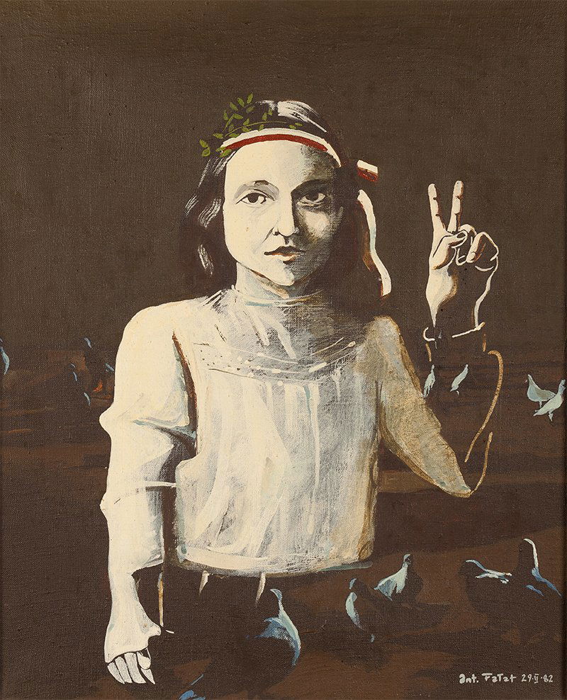 Antoni Falat, Dziewczynka z golabkami, 1982