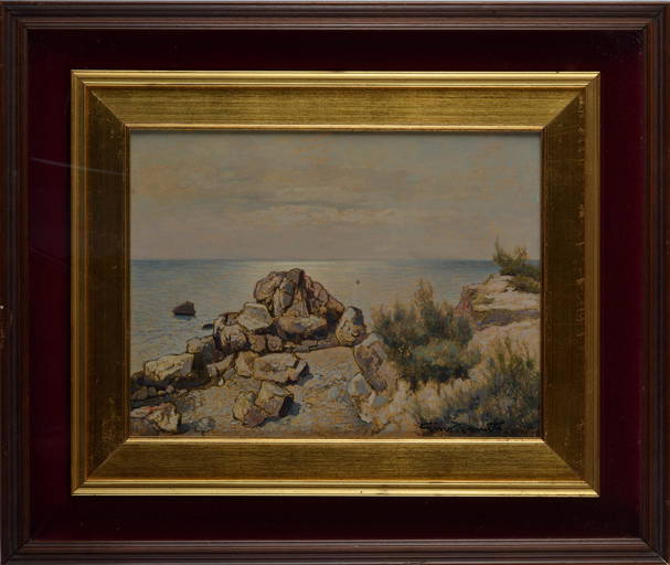 Gino Romiti (livorno 1881 1967) Scogliera