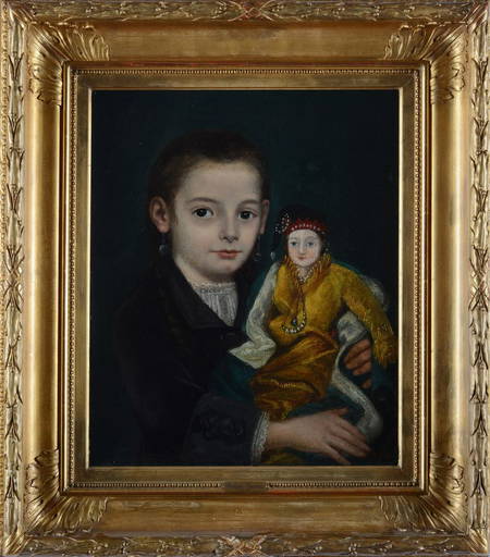 Philippe Rousseau (1816 1887) Bambina Con Bambola