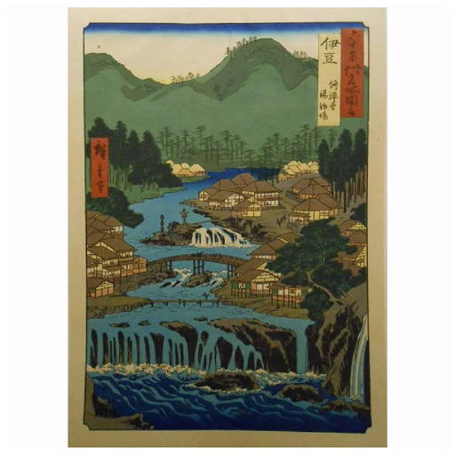 Hiroshige Landscape 20th Century Ukiyo E Wood Block