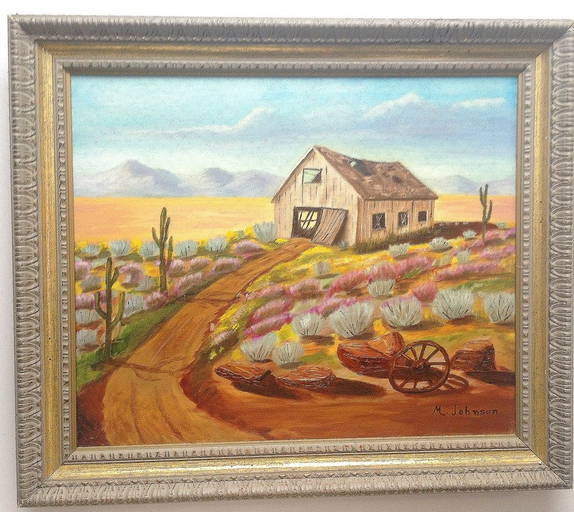 Oil On Canvas Signed M. Johnson