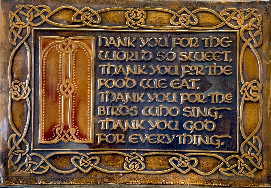 Engraved Wall Plaque With Celtic Knotwork And Engraving Plate Auction