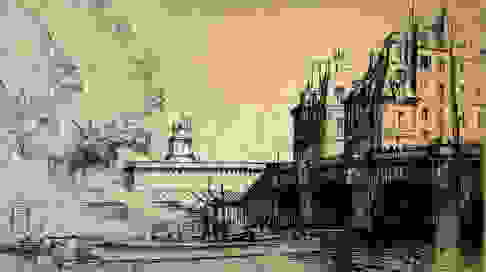 Frank Lewis Emanuel (1865-1948 English) "le Pont Neuf & Statue, Henri ...