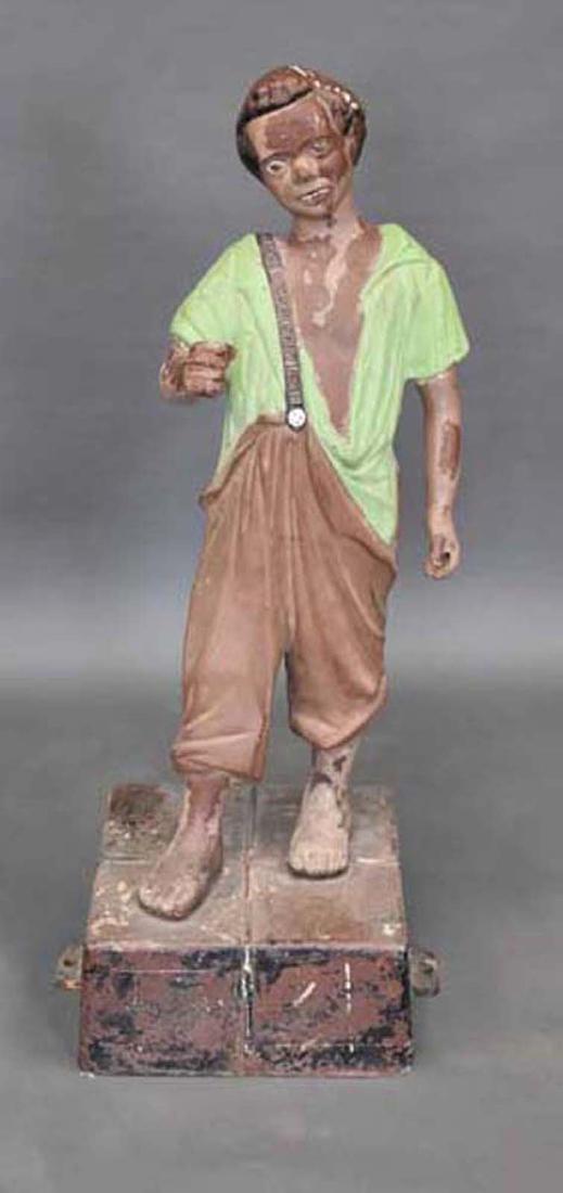 1800's Black Americana Boy on Cotton Cast Iron Hitching