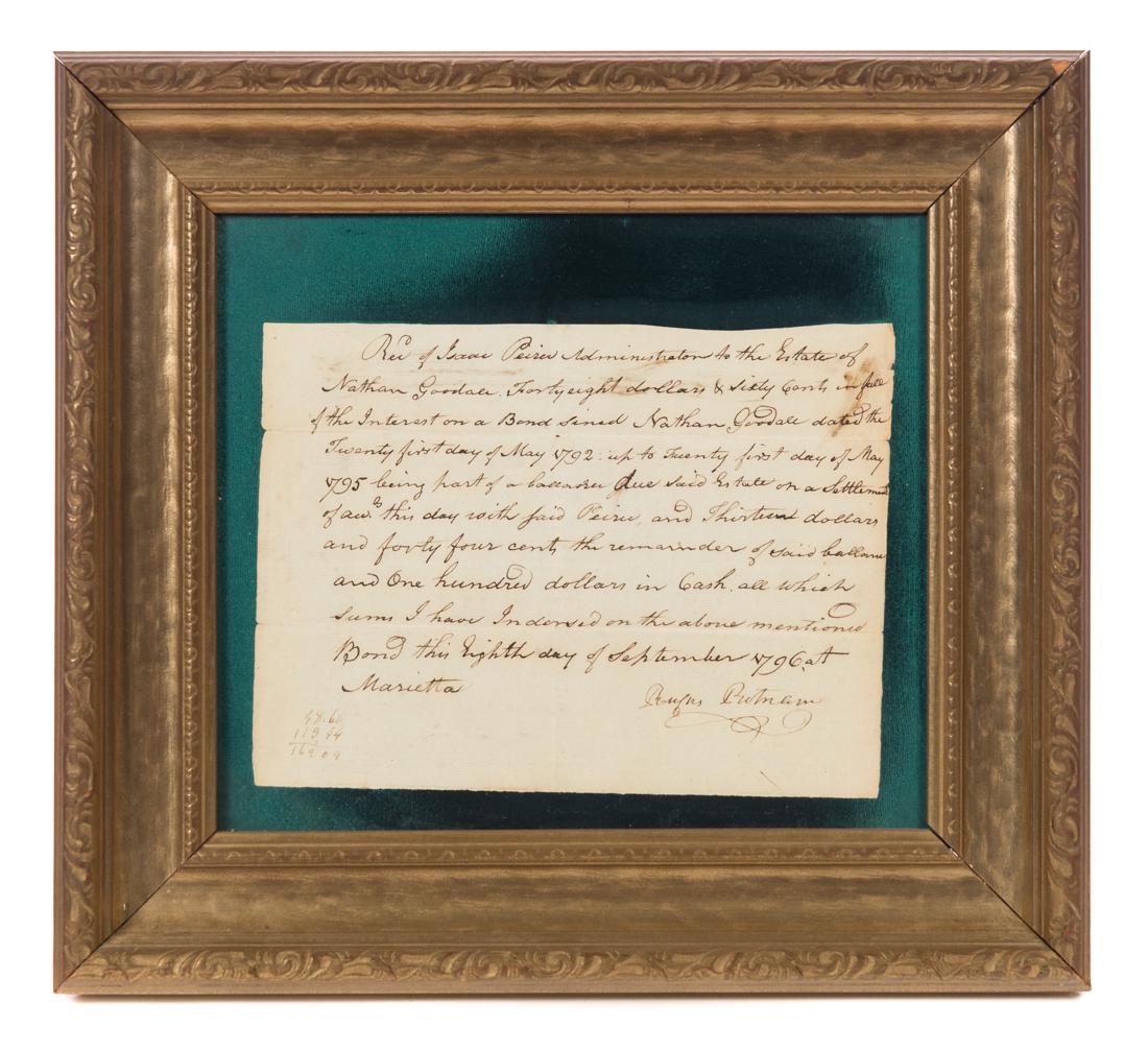 For Auction: 1796 Brig Gen Rufus Putnam Autographed Letter (#326) on ...