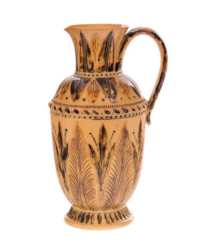 8.5" Doulton Lambeth Stoneware Jug Artist Signed Emily