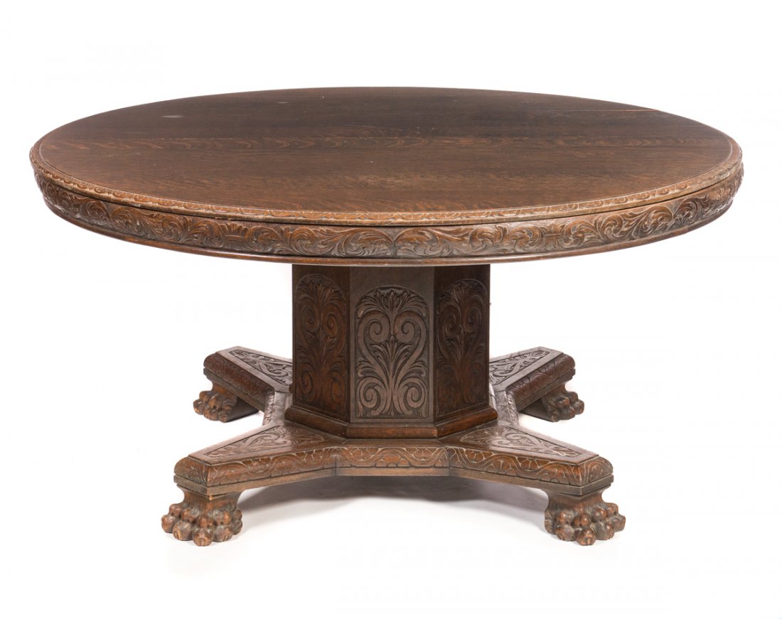 8 Oak RJ Horner Table - Apr 18, 2020 | Ross Auction Company in OH