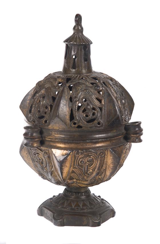 Gilded Bronze Censer. Gothic. 15th Century.