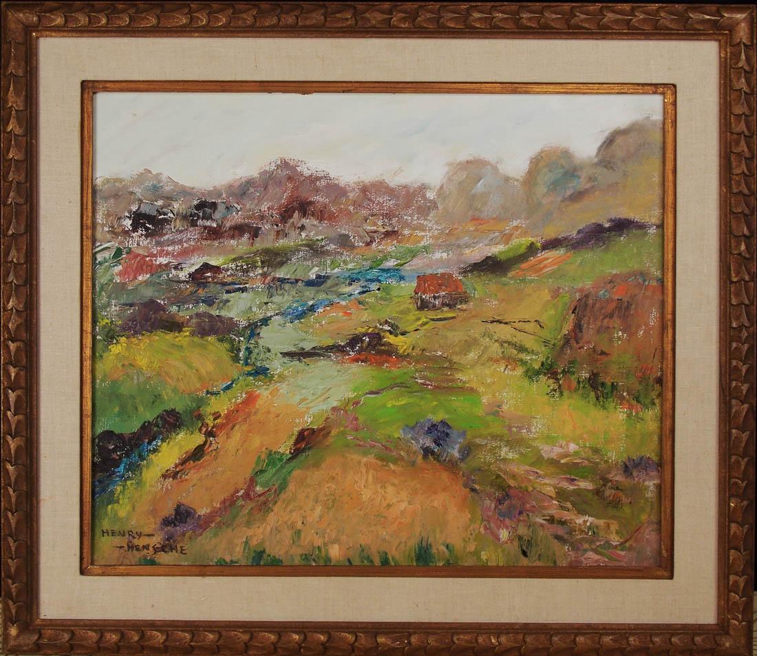 Henry Hensche, (MA/DE 1899-1992) Landscape Oil