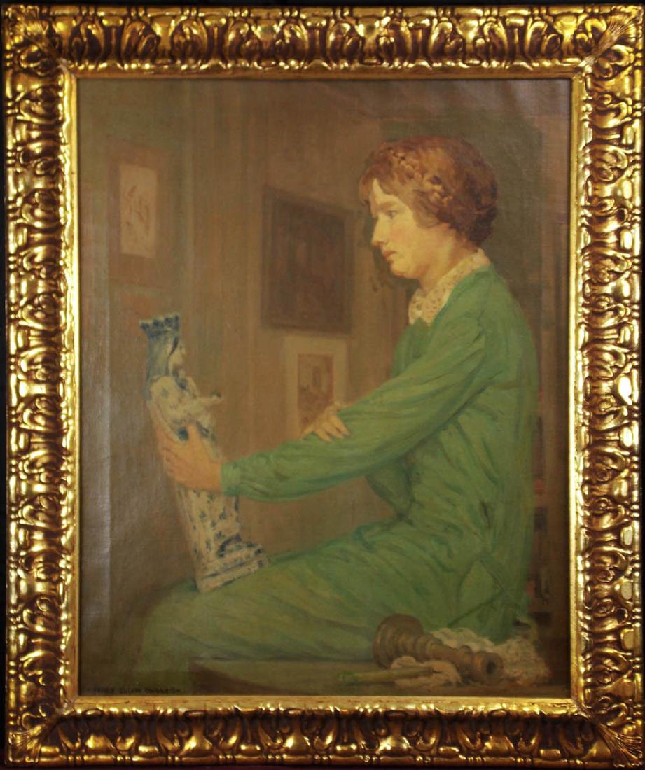 Henry Hubbell, (FL/FR 1870 - 1949) Portrait Oil