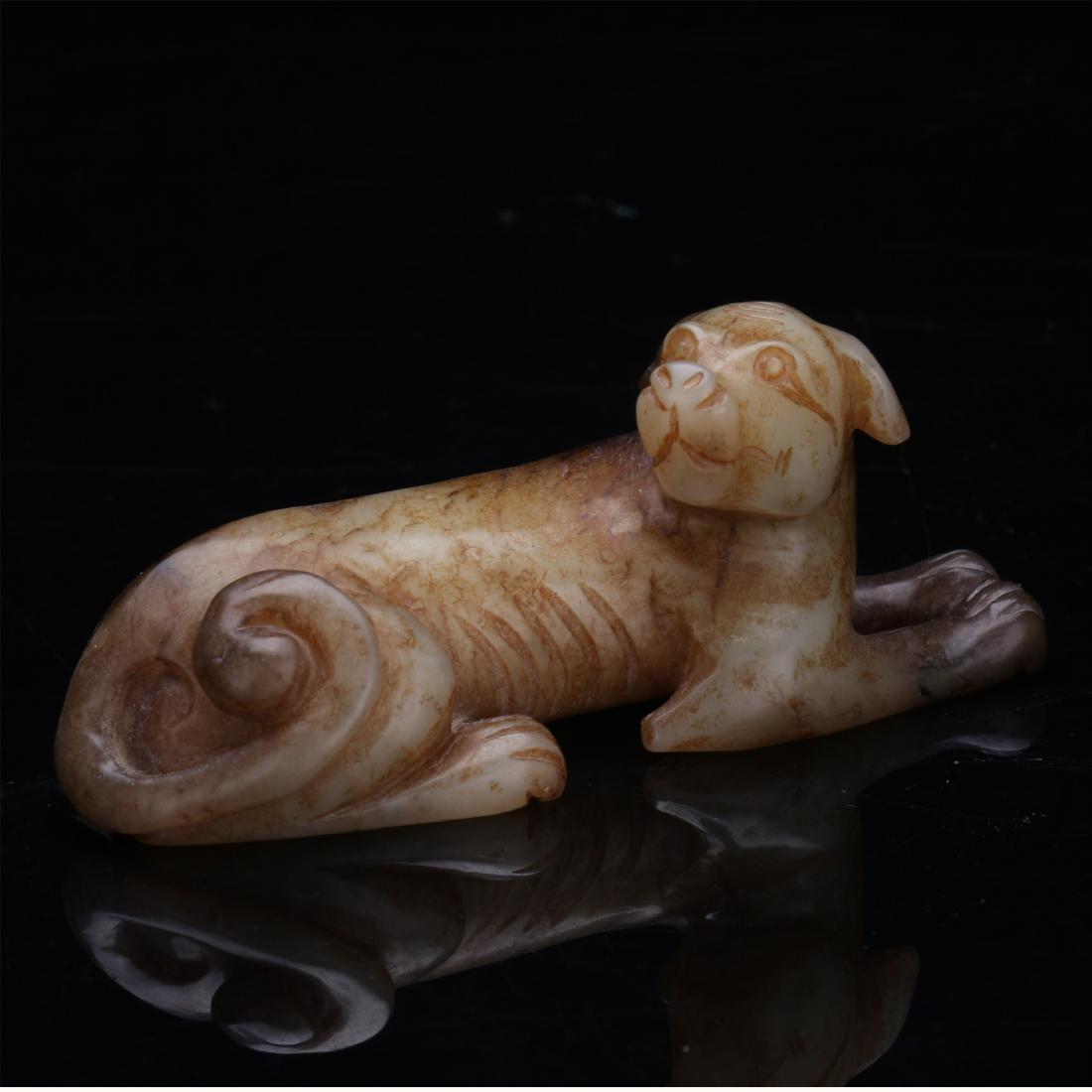 CHINESE NEPHRITE JADE DOG