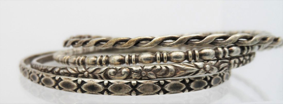 Antique Sterling Silver Bangle Bracelets