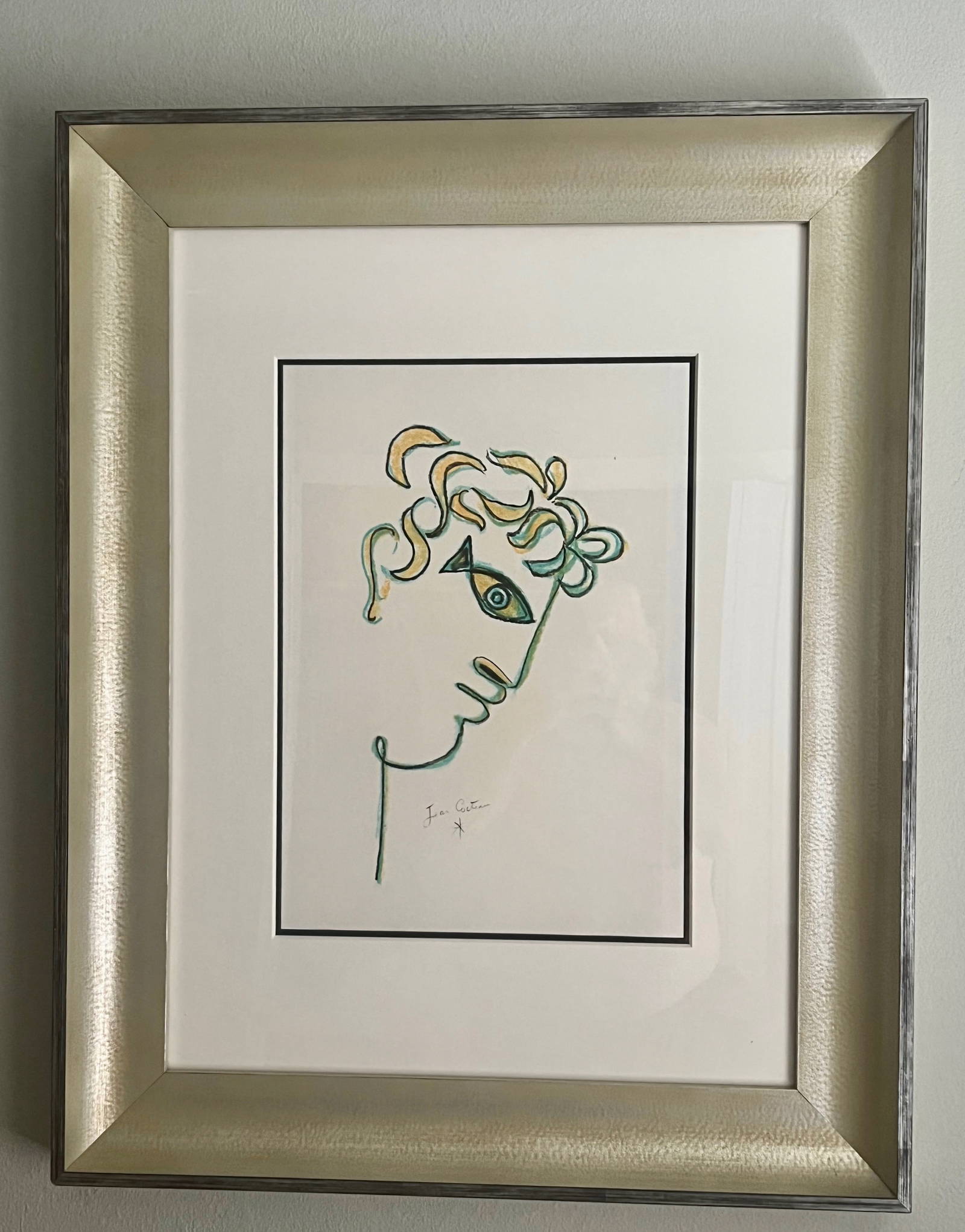 Crayon Drawing, Orpheus, After Jean Cocteau (1889-1963) Auction