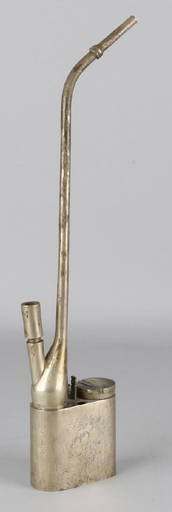 Ancient Chinese Metal Opium Pipe With Engravings And Te