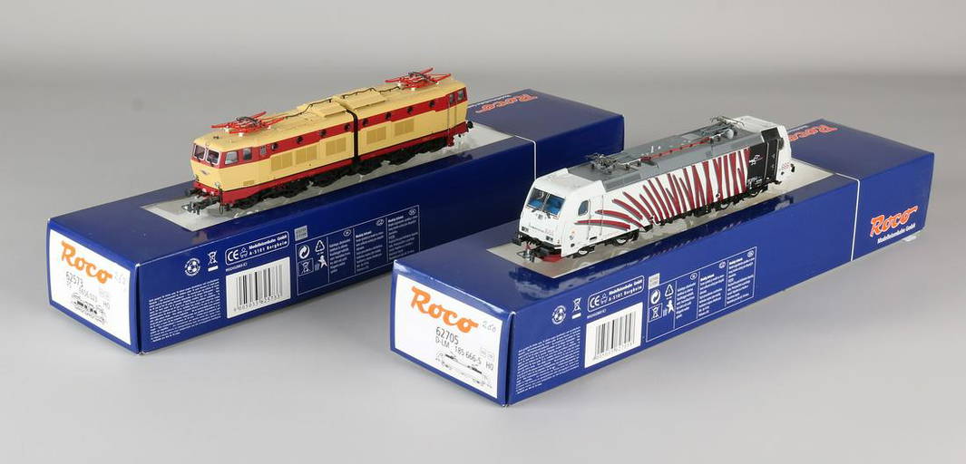 Two Roco H0 Locomotives: 1x E Lok 62573, Fs E656.023