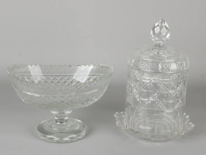 Twice Old / Antique Crystal. Consisting Of: Rusk With A