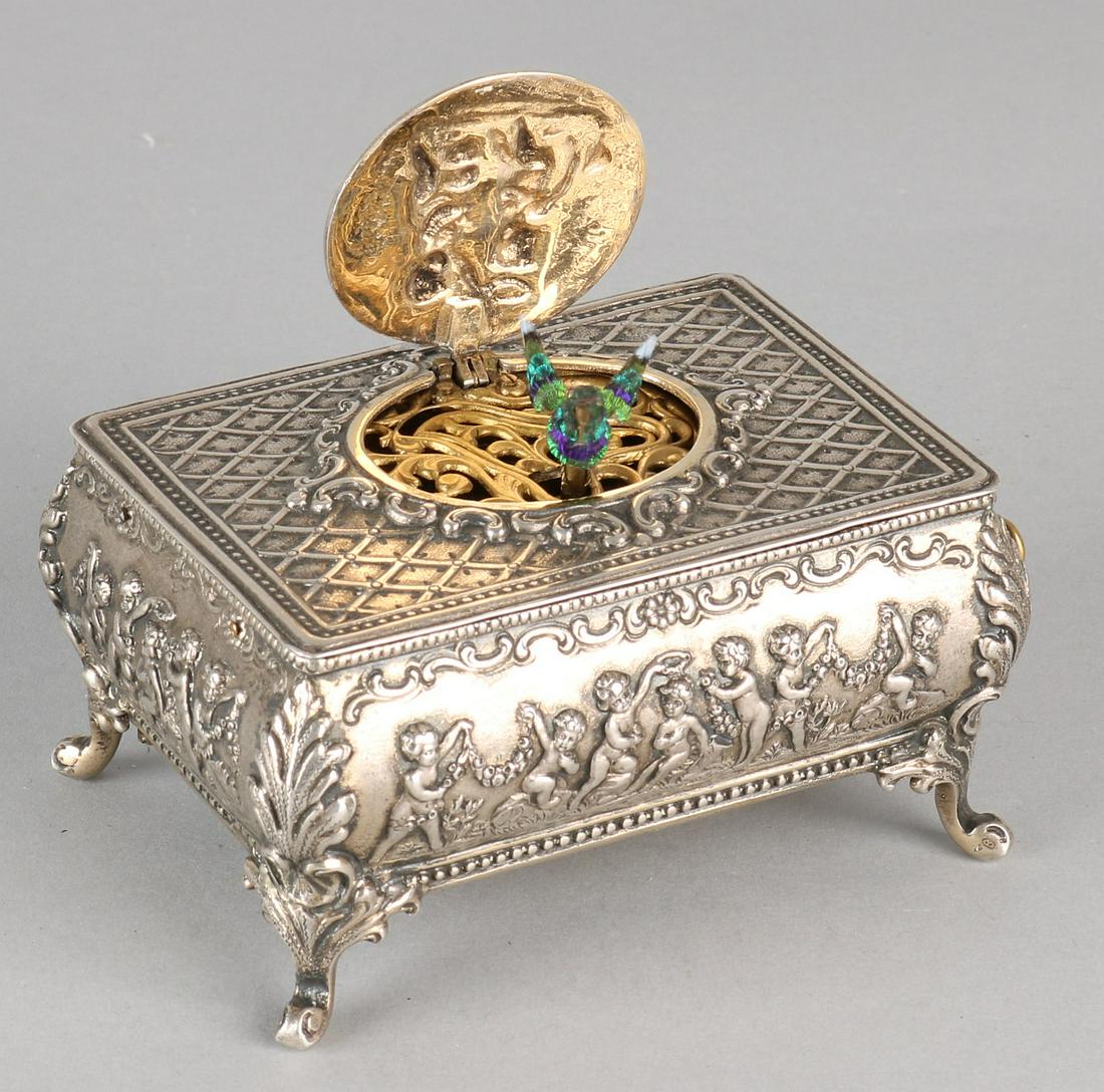 Fine silver music box, 835/000, Griesbaum, rectangular - Jan 10, 2020 ...