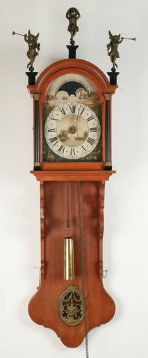 Old Oak Frisian Clock Certified Clockmaker Joure. With