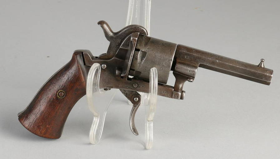 Penvuur Antique Revolver. Marked Elg + Number.