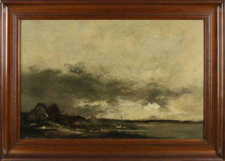 Antoon Markus, River View With House