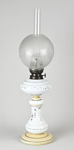 Opaline Oil Lamp