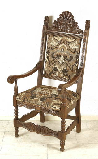 Oak Carved Chair, 1880