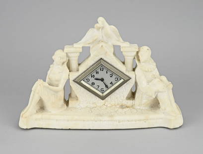 Paua Shell Made In New Zealand Desk Clock Auction