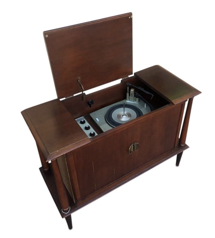 Mid Century Original Record Player Stereo Cabinet