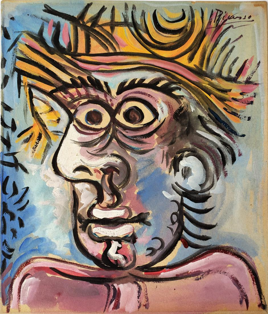 Gouache on paper signed Picasso.