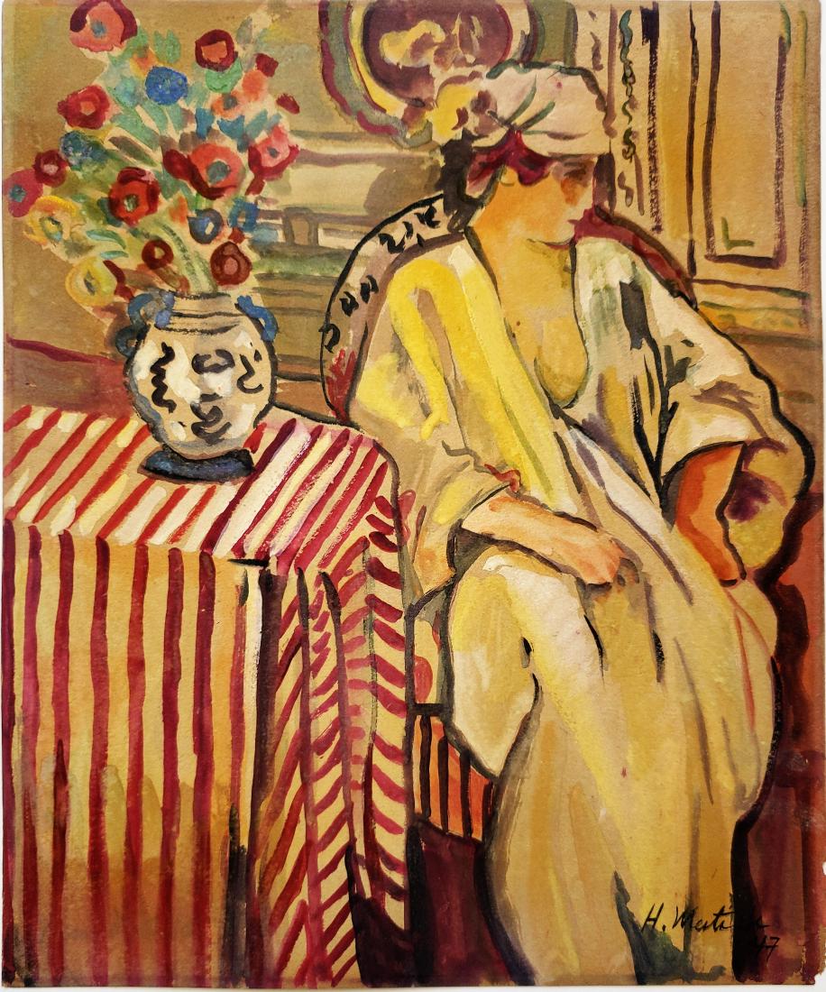 Watercolor on paper Signed Henri Matisse.