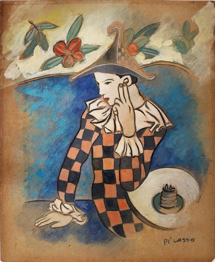 Gouache on paper signed Picasso.