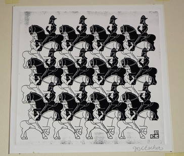 M.c. Escher "ascending, Descending" Etching