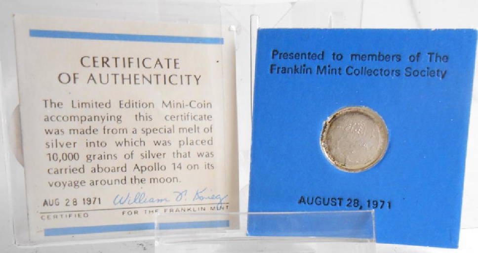 Apollo 14 "mini Coin" From Franklin Mint