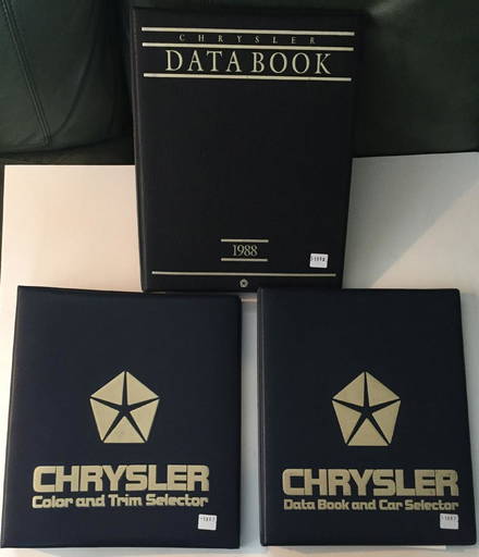 (3) Chrysler Dealership Reference Books 1980's