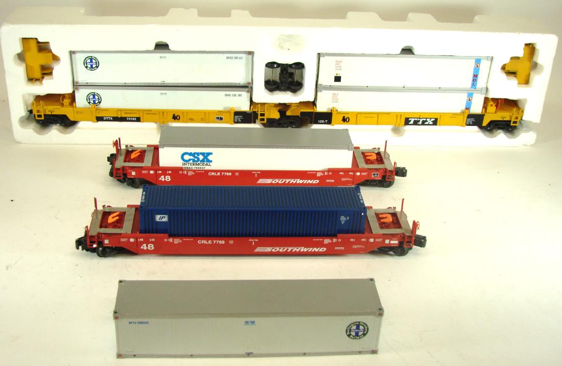 (3) WORLDWIDE INTERMODAL TRAIN CAR SETS